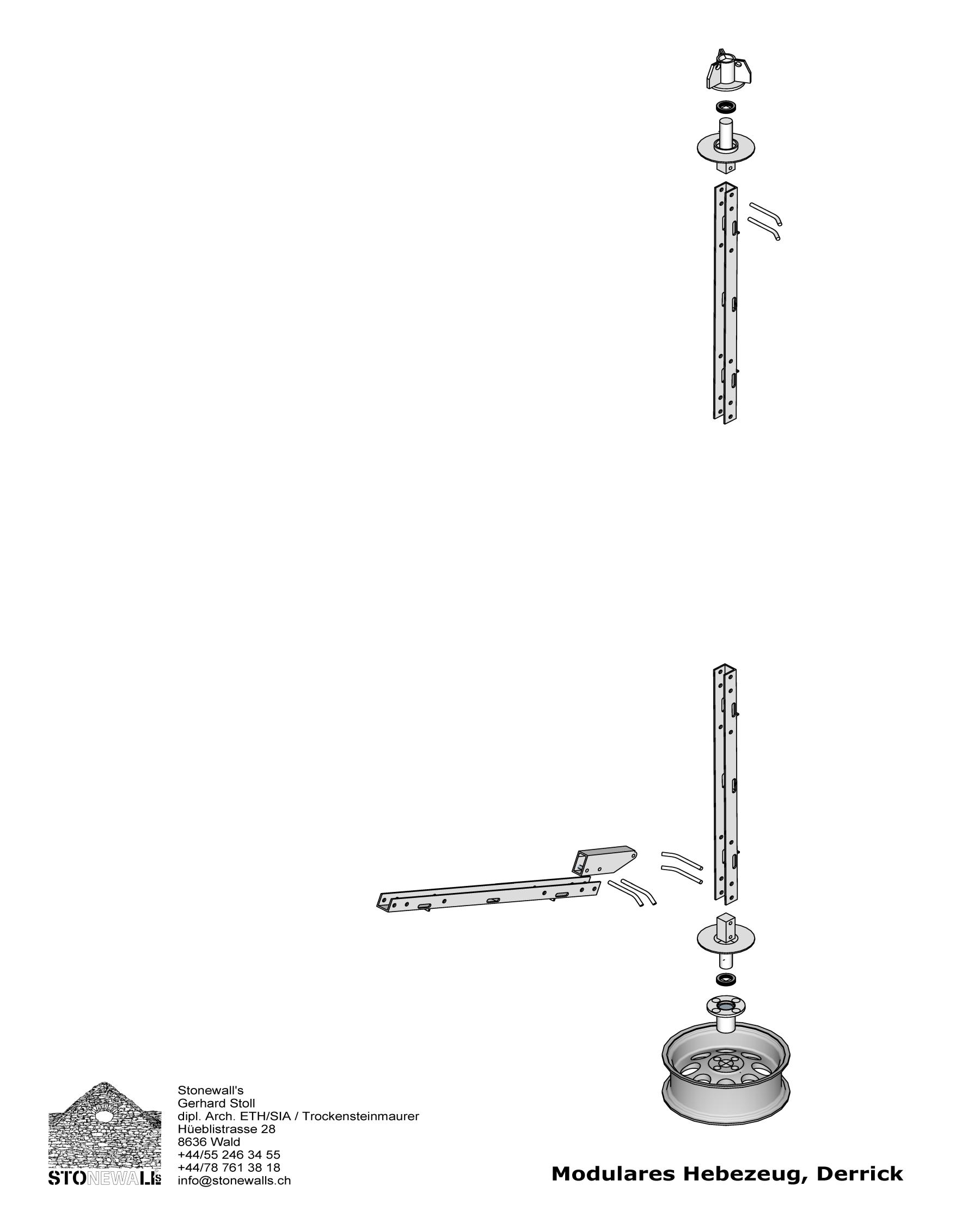 Modular drystone lifting devices / load handling